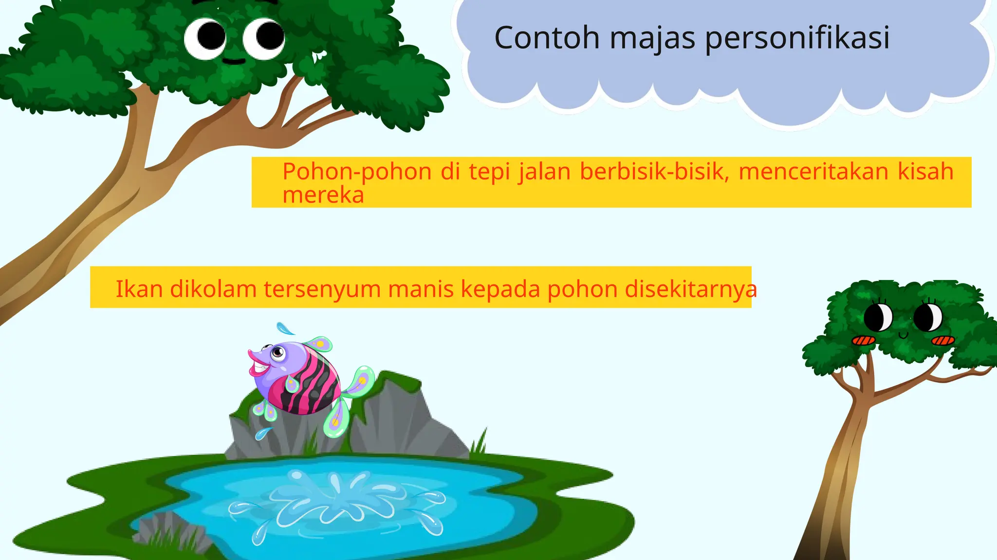 macam macam majas untuk kelas 5. hiperbola, personifikasi, metafora | PPTX