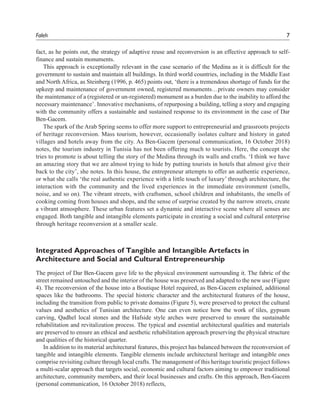 Restoration of Tangible and Intangible Artefacts in the Tunisian Landscape: ‘Boutique Hotels ...