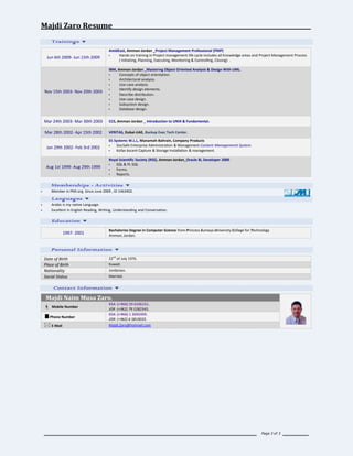 Majdi N Zaro Resume | DOCX