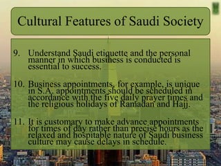 The Kingdome of Saudi Arabia Business Practices & Cultural Effect | PPTX