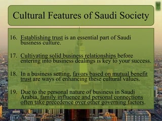 The Kingdome of Saudi Arabia Business Practices & Cultural Effect | PPTX