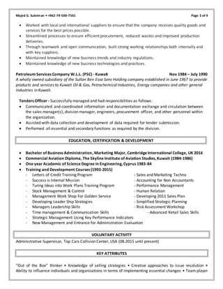 Majed g. sulieman resume 2 | DOCX
