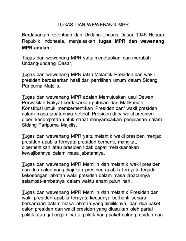 Majelis permusyawaratan rakyat | PDF