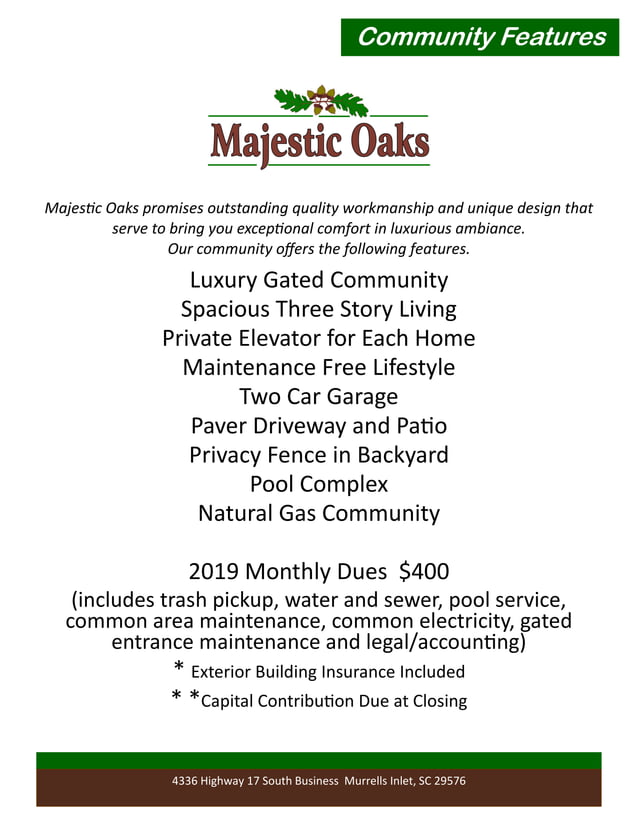 Majestic Oaks Brochure | PDF
