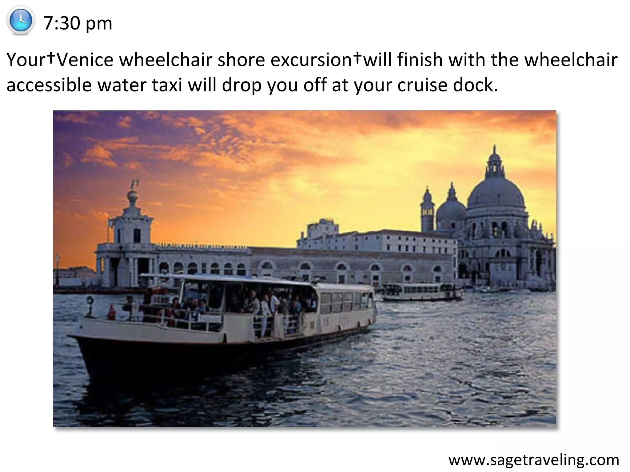 Majestic Venice Wheelchair Shore Excursion | PPT