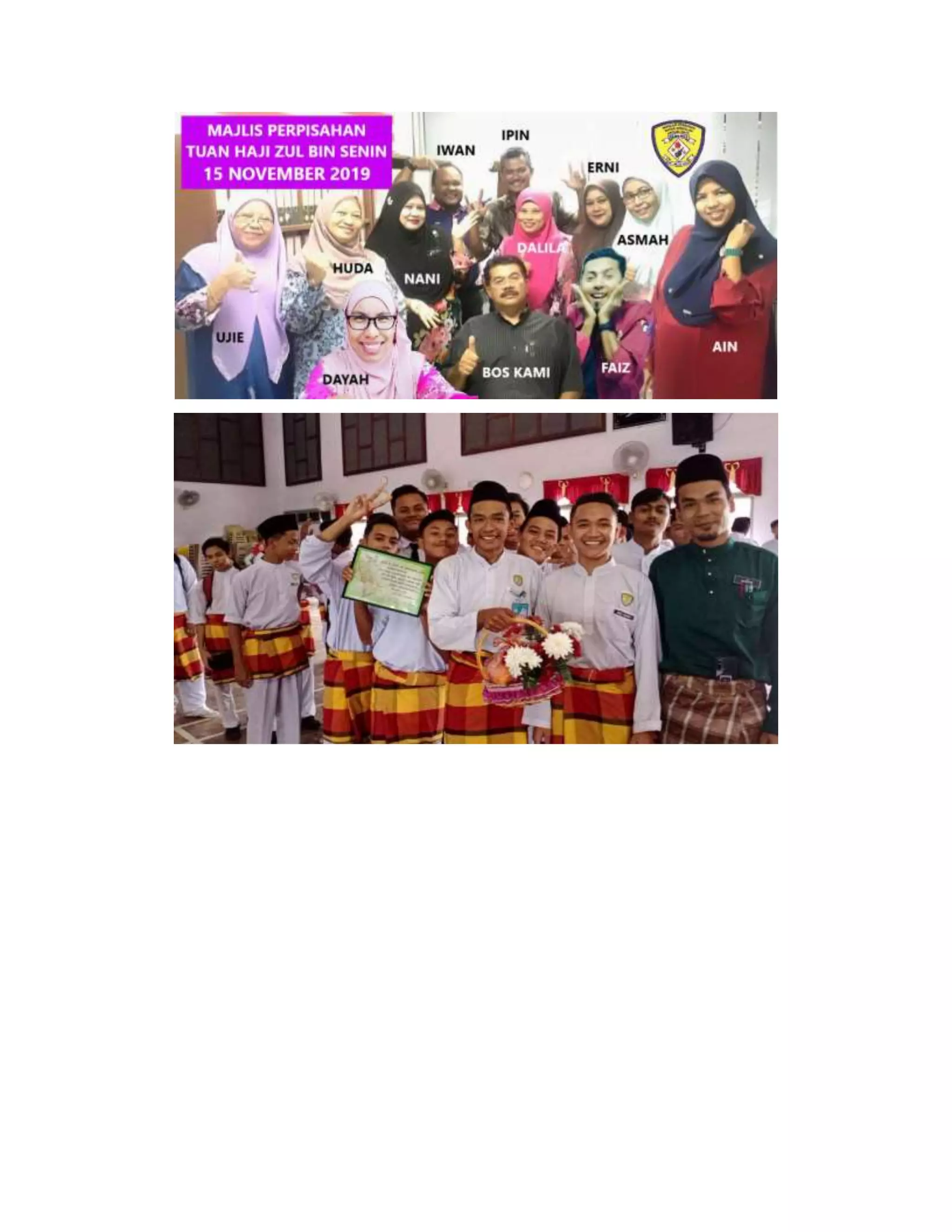 Majlis Perpisahan Cikgu Haji Zul bin Senin (Pengetua Cemerlang) | DOCX