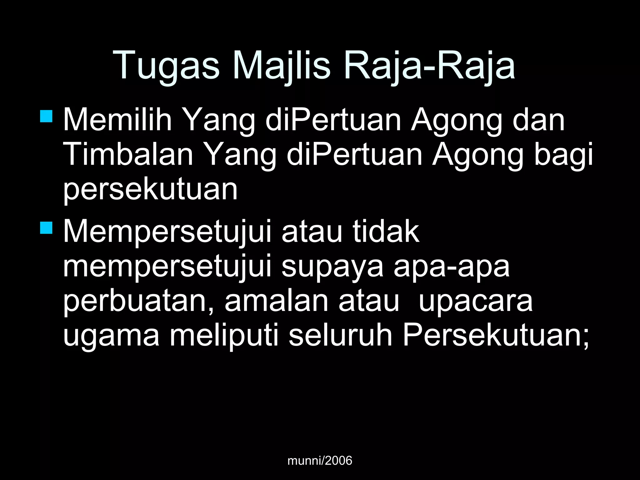 Majlis raja raja | PPT