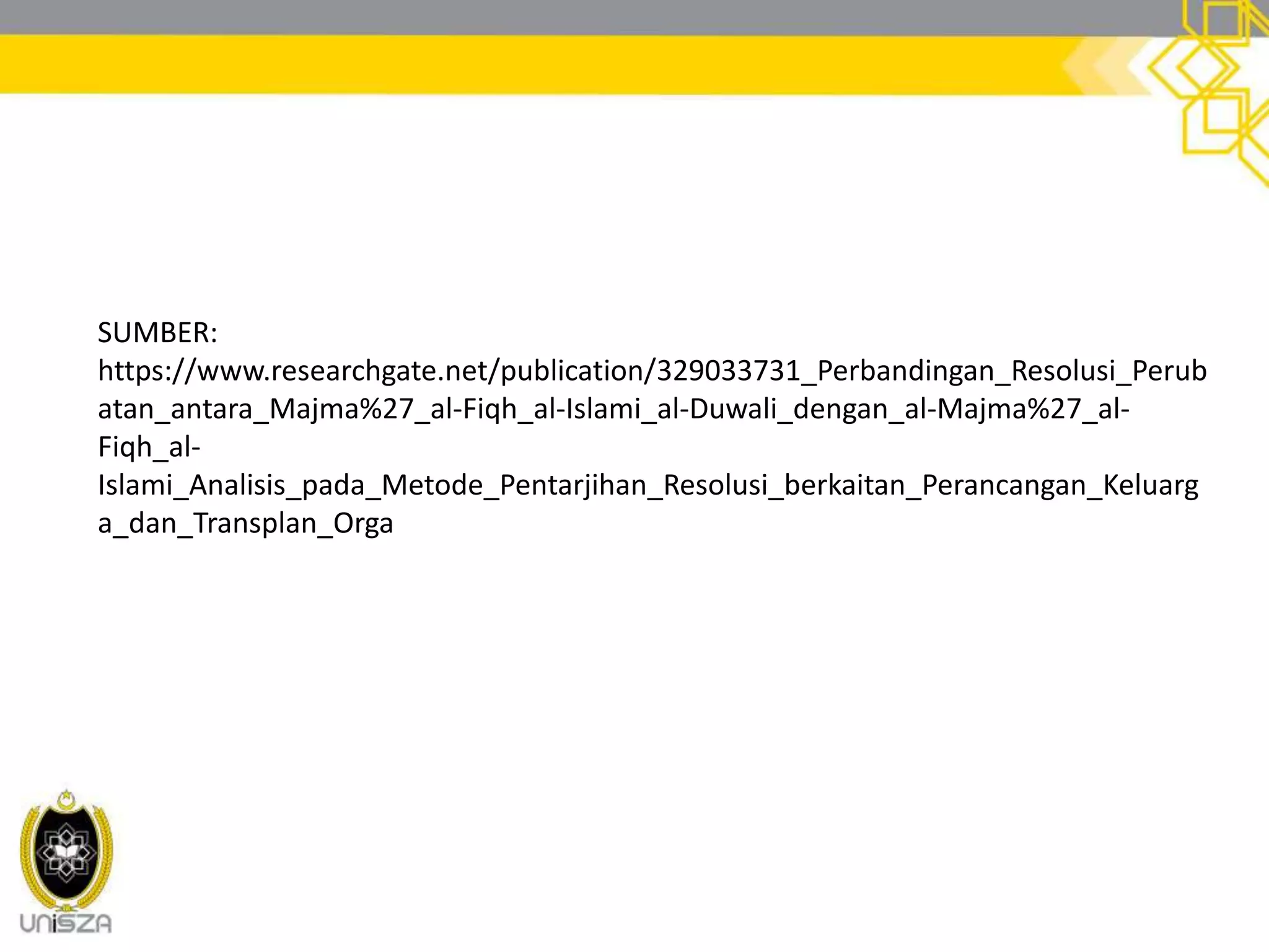 Majma' al fiqh al-islami | PPTX