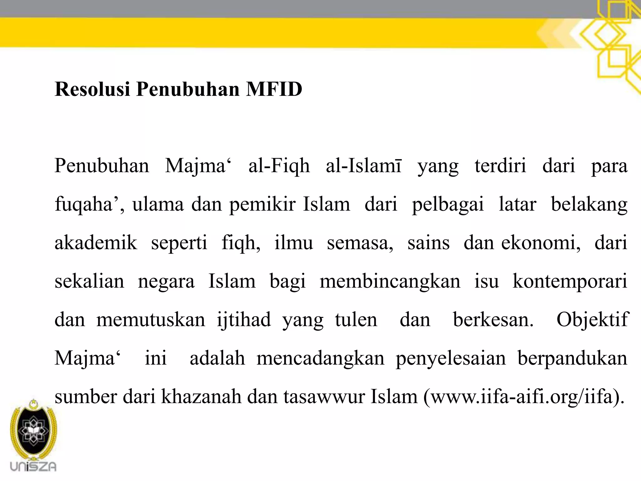 Majma' al fiqh al-islami | PPTX