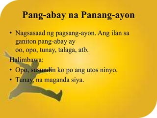 pang-abay by majo | PPTX