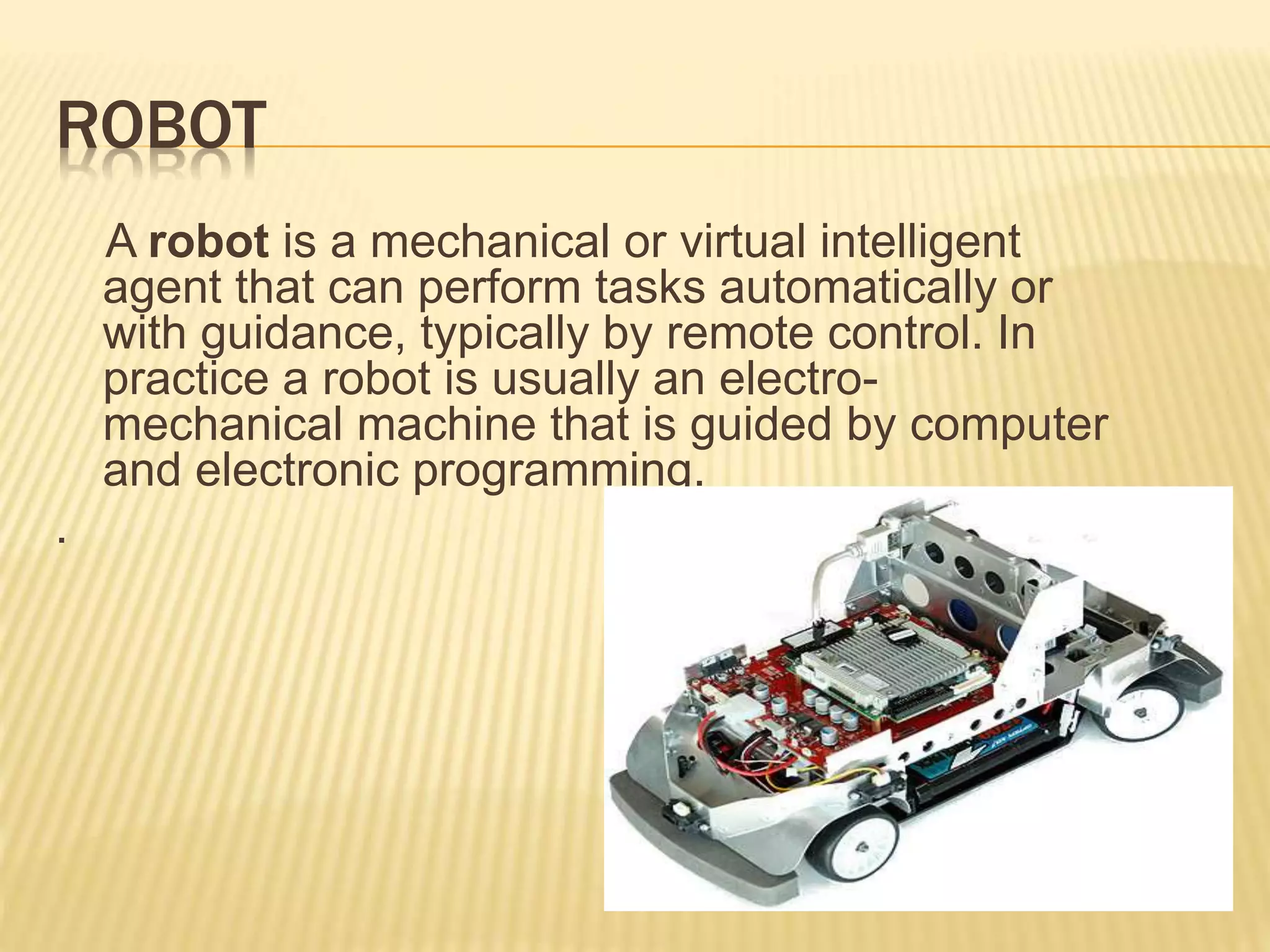 mobile control robot using DTMF module | PPT