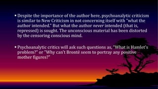 Psychoanalytic Criticism | PPTX