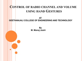 Gesture based appliance control | PPTX