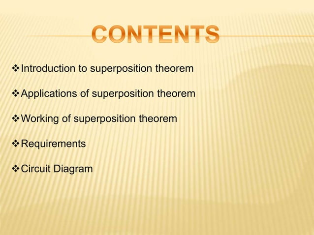 superposition theorem | PPTX | Computer Networking | Computing