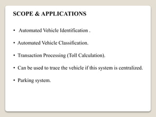 RFID based Highway Toll Fee Process System | PPT