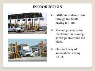 RFID based Highway Toll Fee Process System | PPT