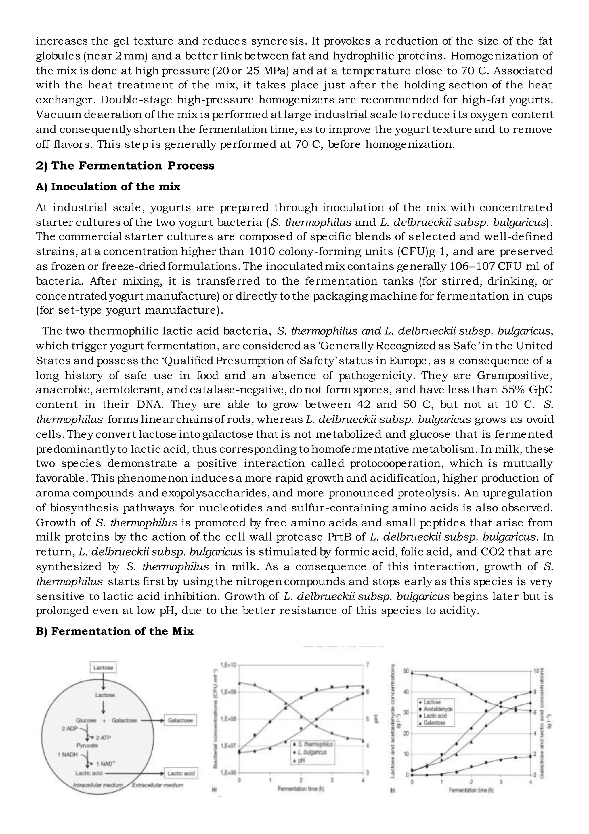 Fermentation Process in Yogurt Industry | DOCX