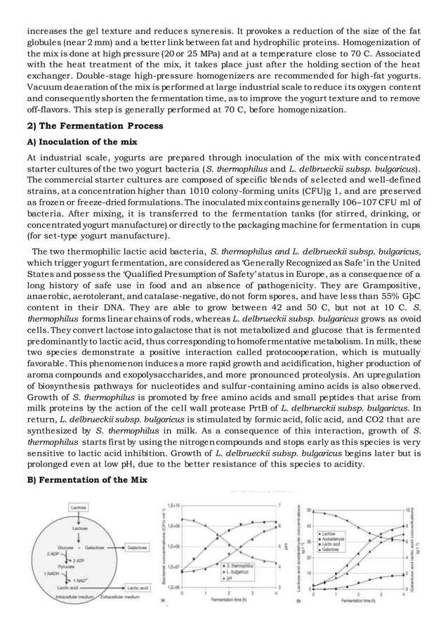 Fermentation Process in Yogurt Industry | DOCX
