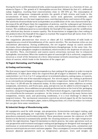 Fermentation Process in Yogurt Industry | DOCX