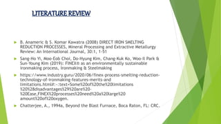 SMELTING REDUCTION:AN ALTERNATIVE TO PIG IRON PRODUCTION | PPTX