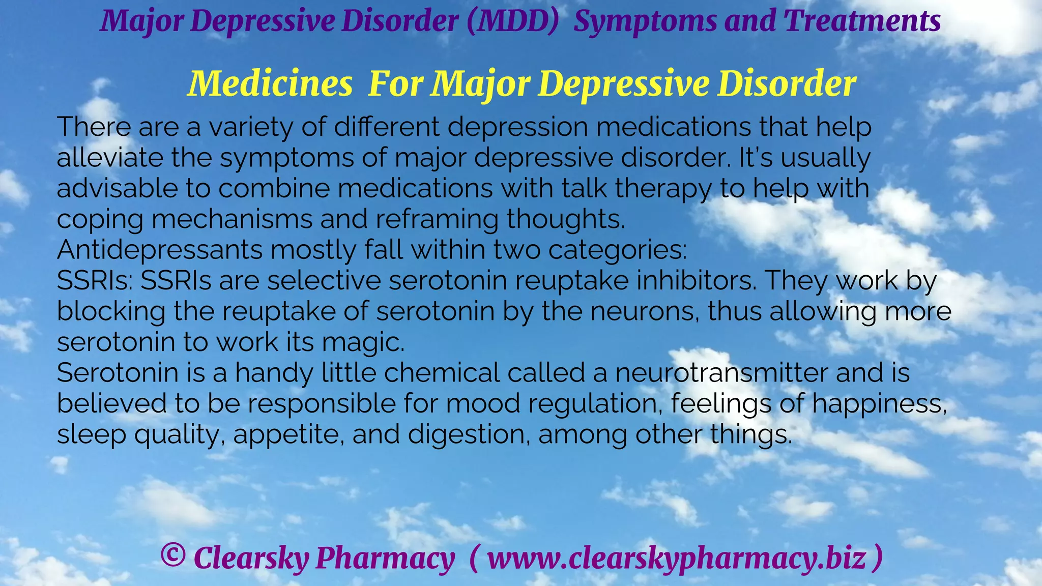 Major Depressive Disorder (MDD) Symptoms and Treatments | PPT