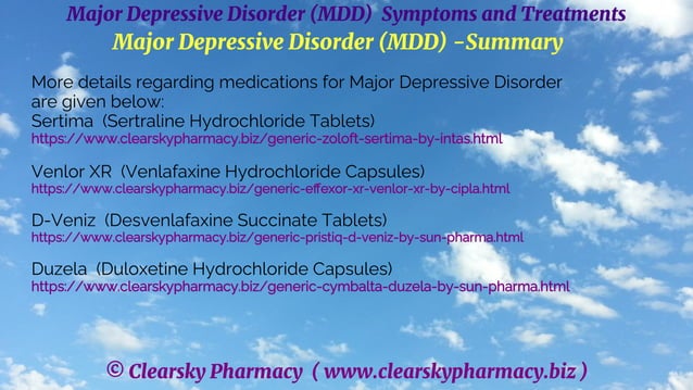 Major Depressive Disorder (MDD) Symptoms and Treatments | PPT