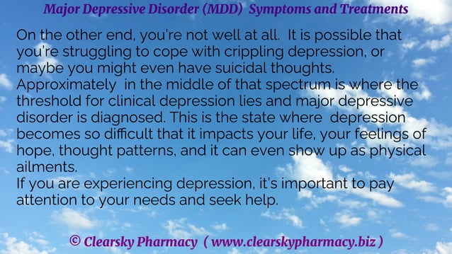 Major Depressive Disorder (MDD) Symptoms and Treatments | PPT