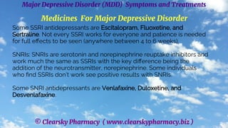 Major Depressive Disorder (MDD) Symptoms and Treatments | PPT