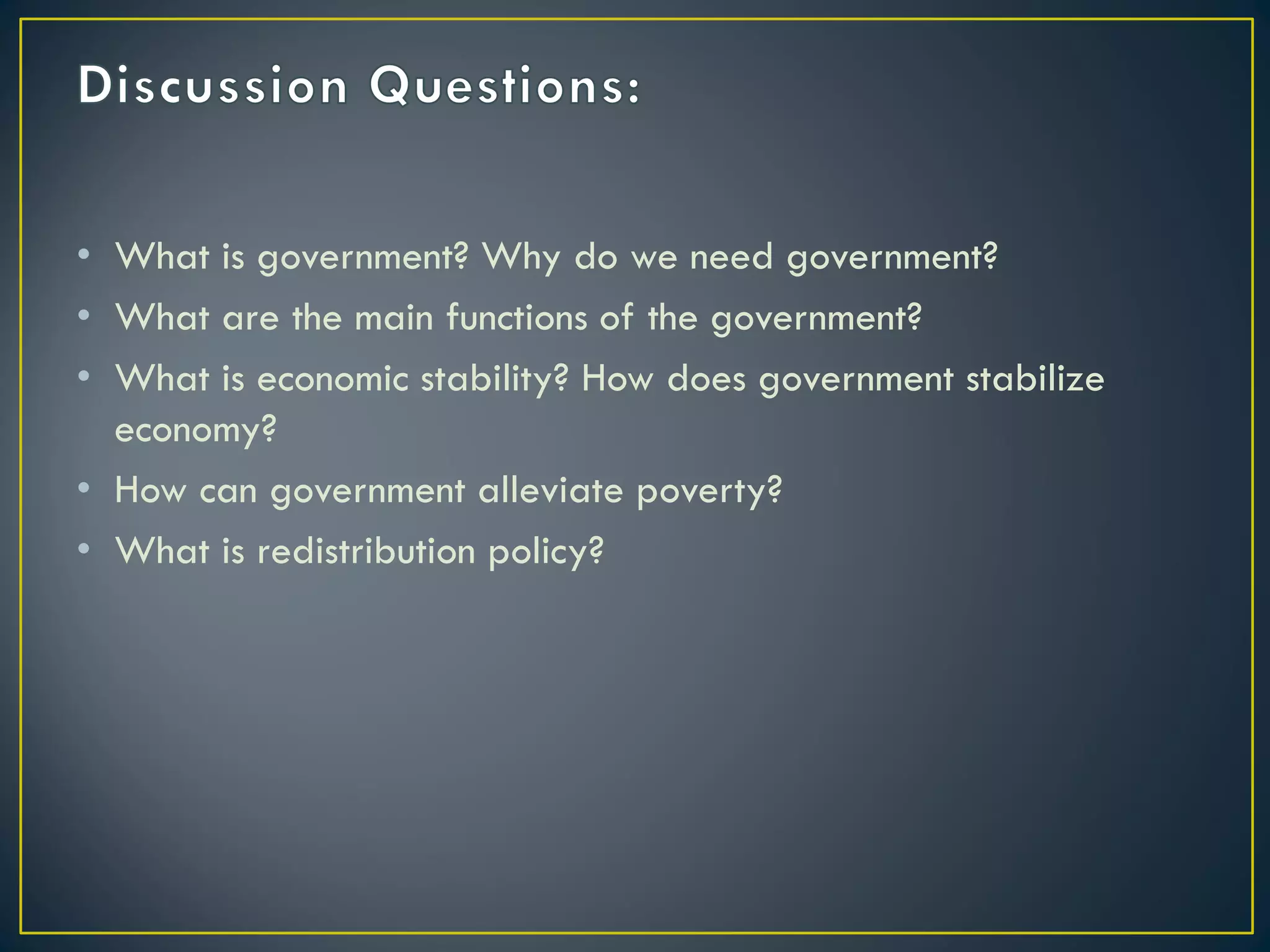 The Major Functions Of Government | PDF