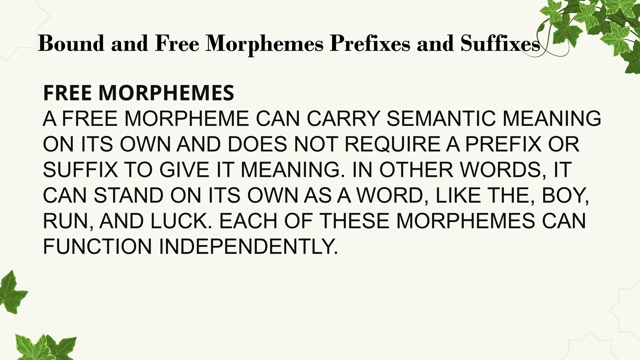 BSED 1 Major 1 Linguistics- Morphology | PPTX