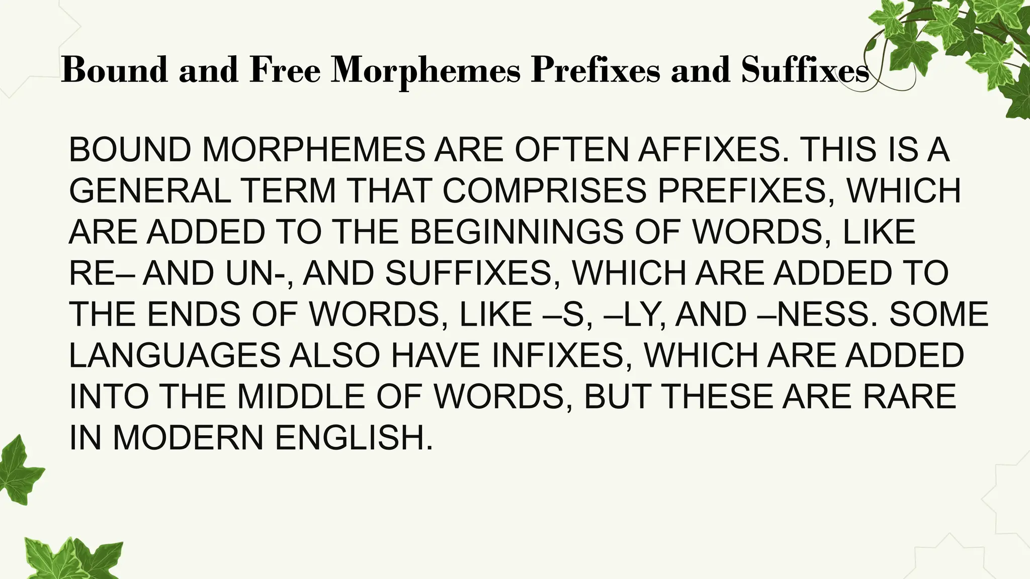 BSED 1 Major 1 Linguistics- Morphology | PPTX