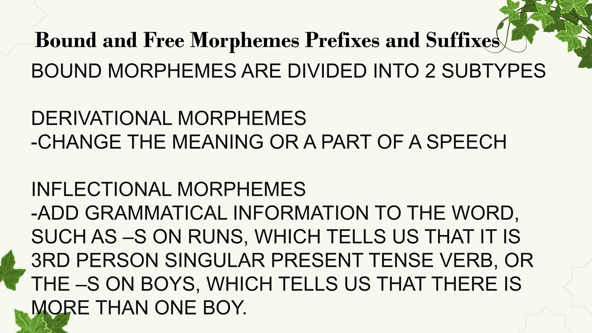 BSED 1 Major 1 Linguistics- Morphology | PPTX