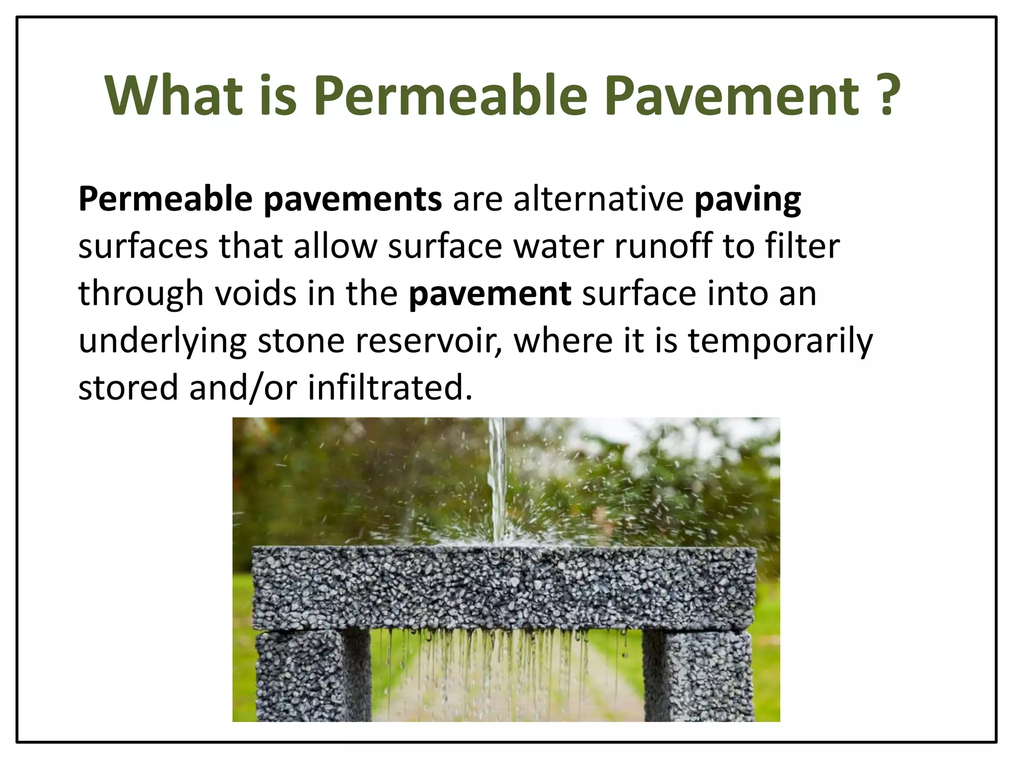 Permeable Concrete Pavement | PPTX
