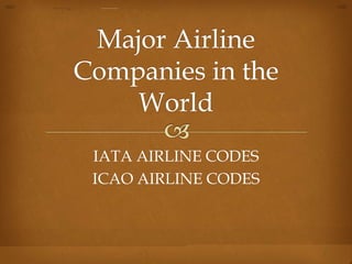 Major Airline Companies in the World Part II | PPT