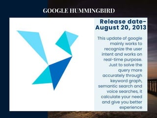6 Major algorithms of google | PPT