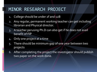 Major and minor Research Projects | PPT | Free Download