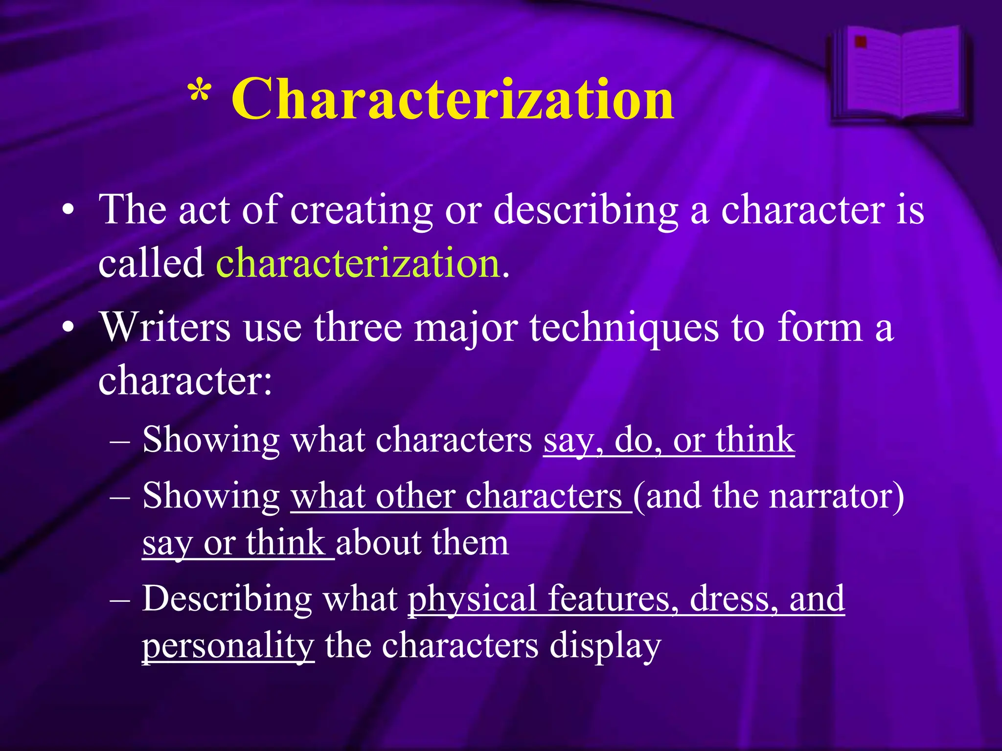 Character design in narrative stories for fiction | PPT