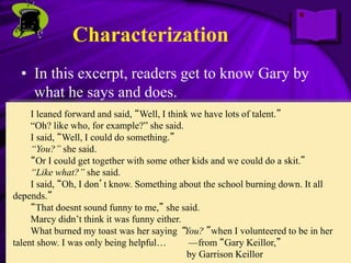 Character design in narrative stories for fiction | PPT