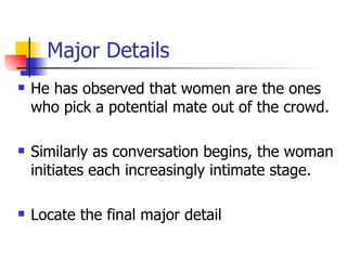 Major and minor details | PPT