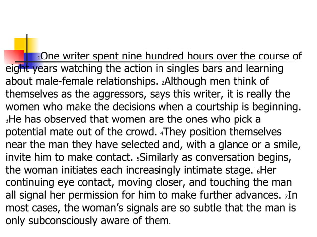 Major and minor details | PPT | Dating | Family and Relationships