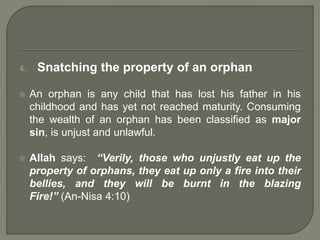 Major and minor sins in Islam | PPTX | Islam | Religion & Spirituality