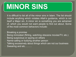 Major and minor sins in Islam | PPTX