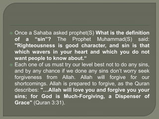 Major and minor sins in Islam | PPTX | Islam | Religion & Spirituality