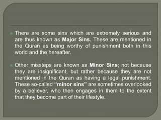 Major and minor sins in Islam | PPTX