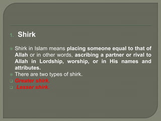 Major and minor sins in Islam | PPTX