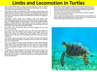 Major Aquatic Reptiles with special focus on Anatomy and Biology and ...