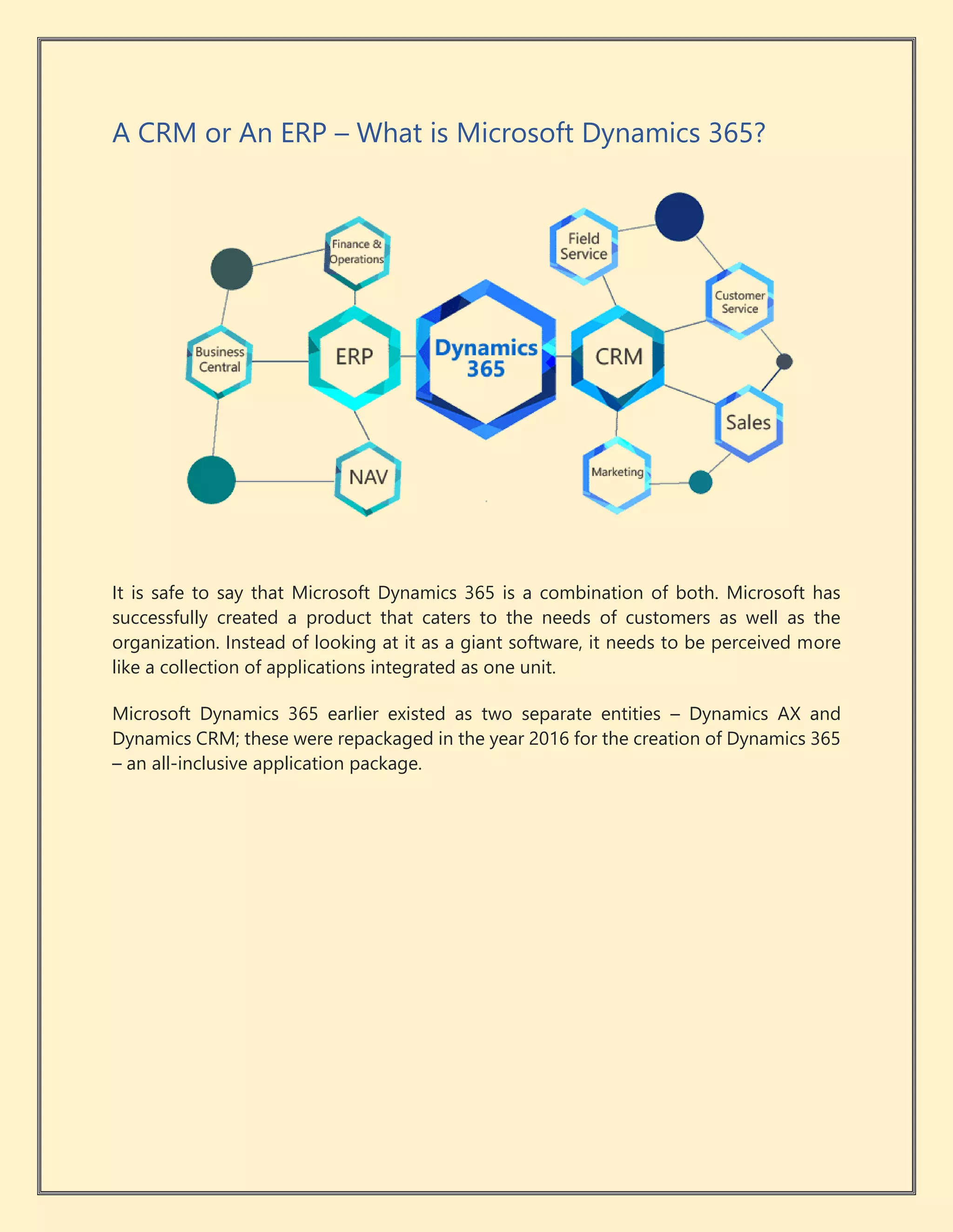 Major Areas Of Microsoft Dynamics 365.pdf | Cloud Computing | Internet