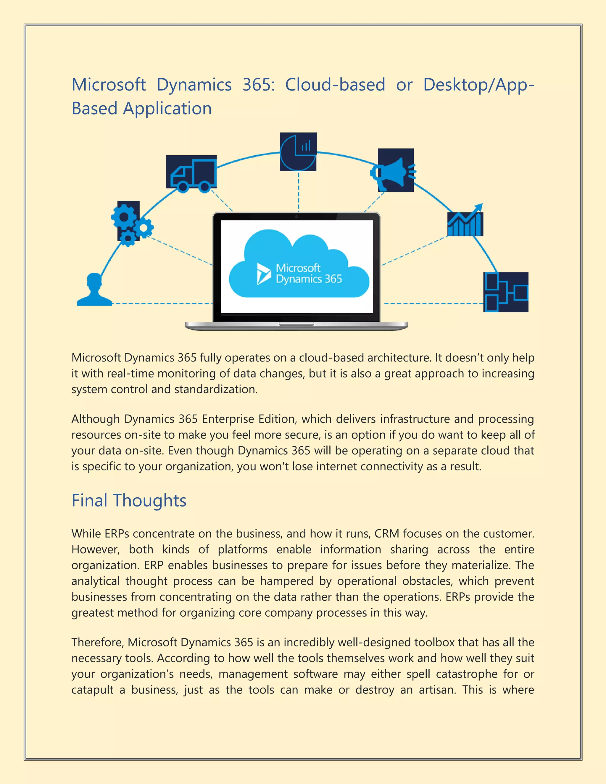 Major Areas Of Microsoft Dynamics 365.pdf | Cloud Computing | Internet
