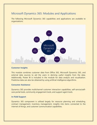 Major Areas Of Microsoft Dynamics 365.pdf | Cloud Computing | Internet