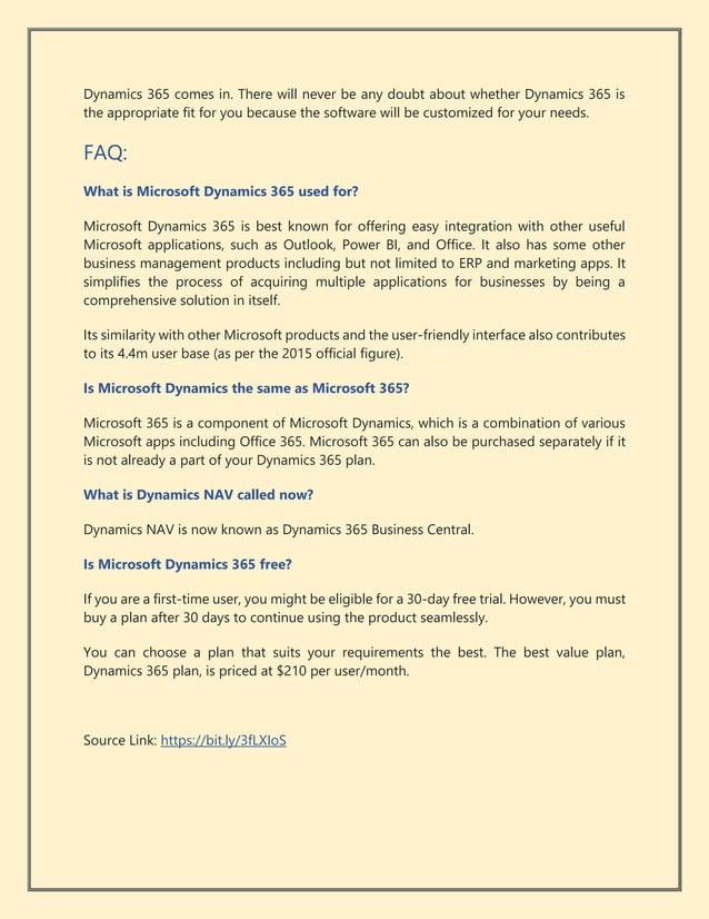Major Areas Of Microsoft Dynamics 365.pdf | Cloud Computing | Internet
